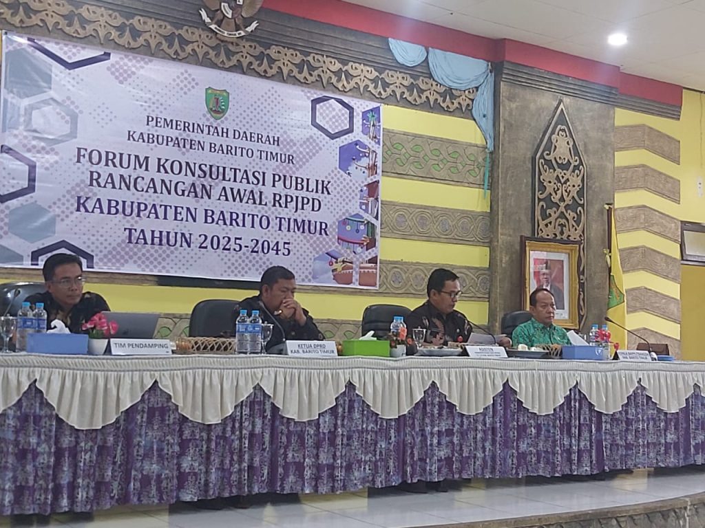 PEMKAB BARTIM GELAR RAPAT KONSULTASI PUBLIK RANWAL RPJPD TAHUN 2025-2045 – MMC Barito Timur